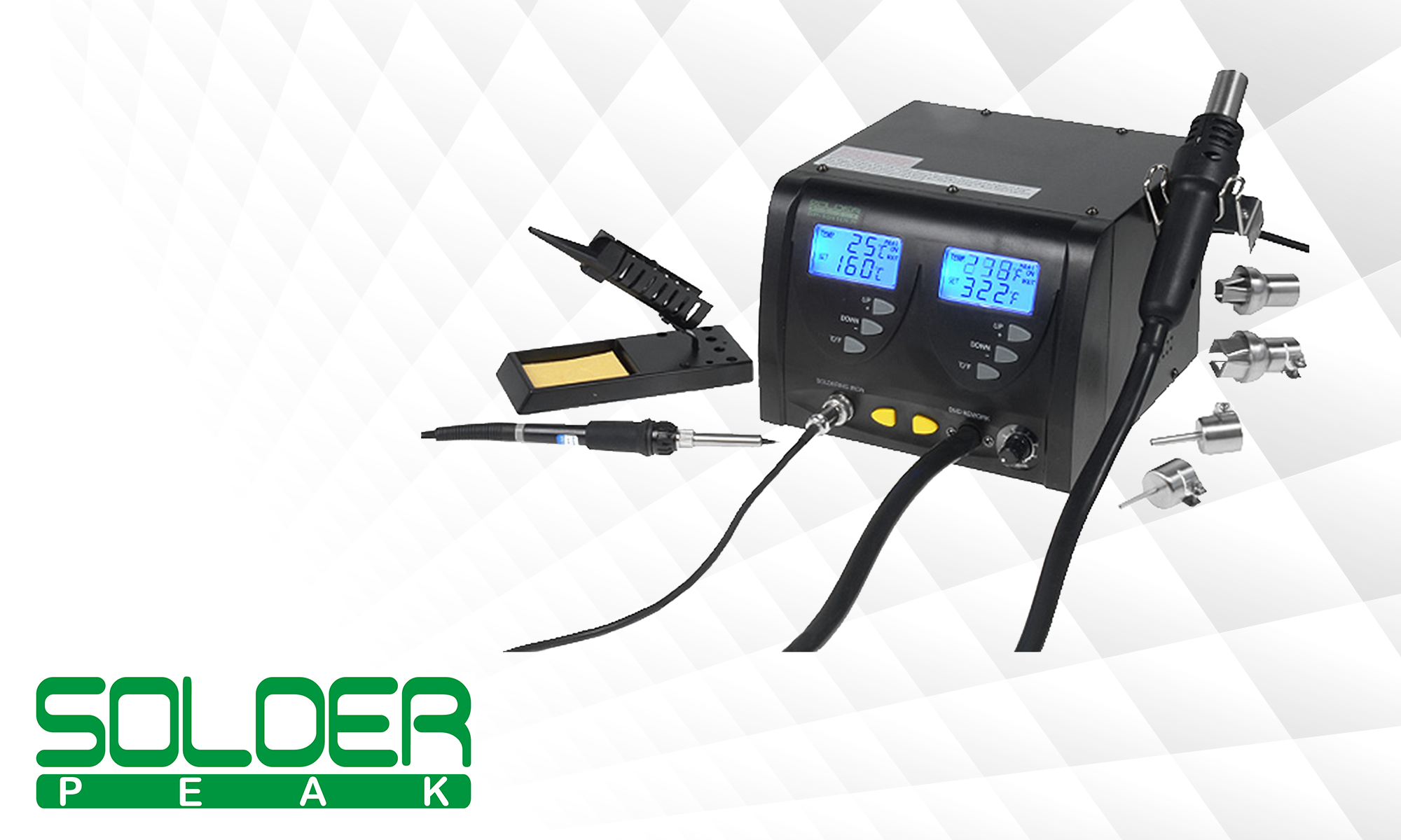 Solder Peak soldering and hot\-air station | Electronic components ...