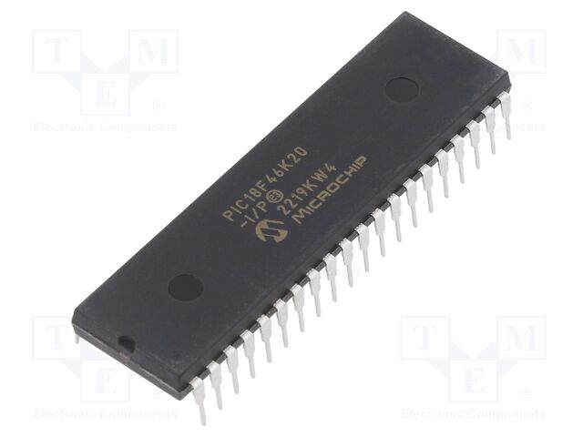 Pic18f46k20 Ip Microchip Technology Ic Pic Microcontroller 64mhz 18÷36vdc Tht Dip40