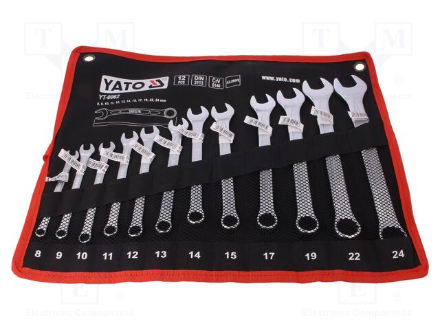 YT-0062 -AS YATO - Wrenches set | combination spanner; Chrom-vanadium ... YT-0062 -AS YATO - Wrenches set | combination spanner; Chrom-vanadium ...