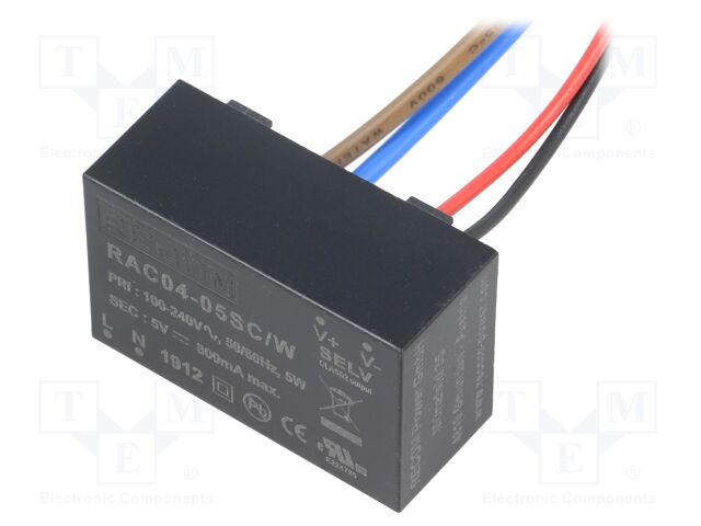 RAC04-05SC/W RECOM - Converter: AC/DC | 4W; Uin: 80÷264VAC,115÷370VDC ... RAC04-05SC/W RECOM - Converter: AC/DC | 4W; Uin: 80÷264VAC,115÷370VDC ...