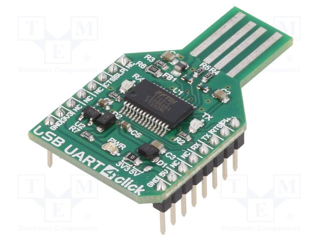 Usb Uart 4 Click Mikroe Click Board Adapter Gpio Uart Ft232rl