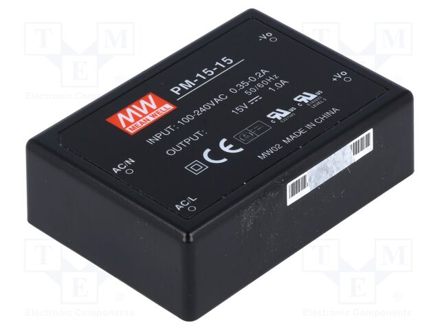 PM-15-15 MEAN WELL - Power supply: switched-mode | for building in ... PM-15-15 MEAN WELL - Power supply: switched-mode | for building in ...