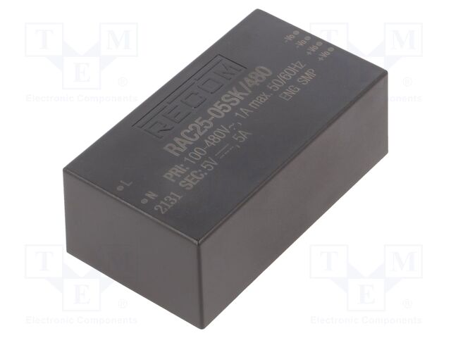 RAC25-05SK/480 RECOM - Converter: AC/DC | 25W; 85÷528VAC; Usup: 120÷ ... RAC25-05SK/480 RECOM - Converter: AC/DC | 25W; 85÷528VAC; Usup: 120÷ ...